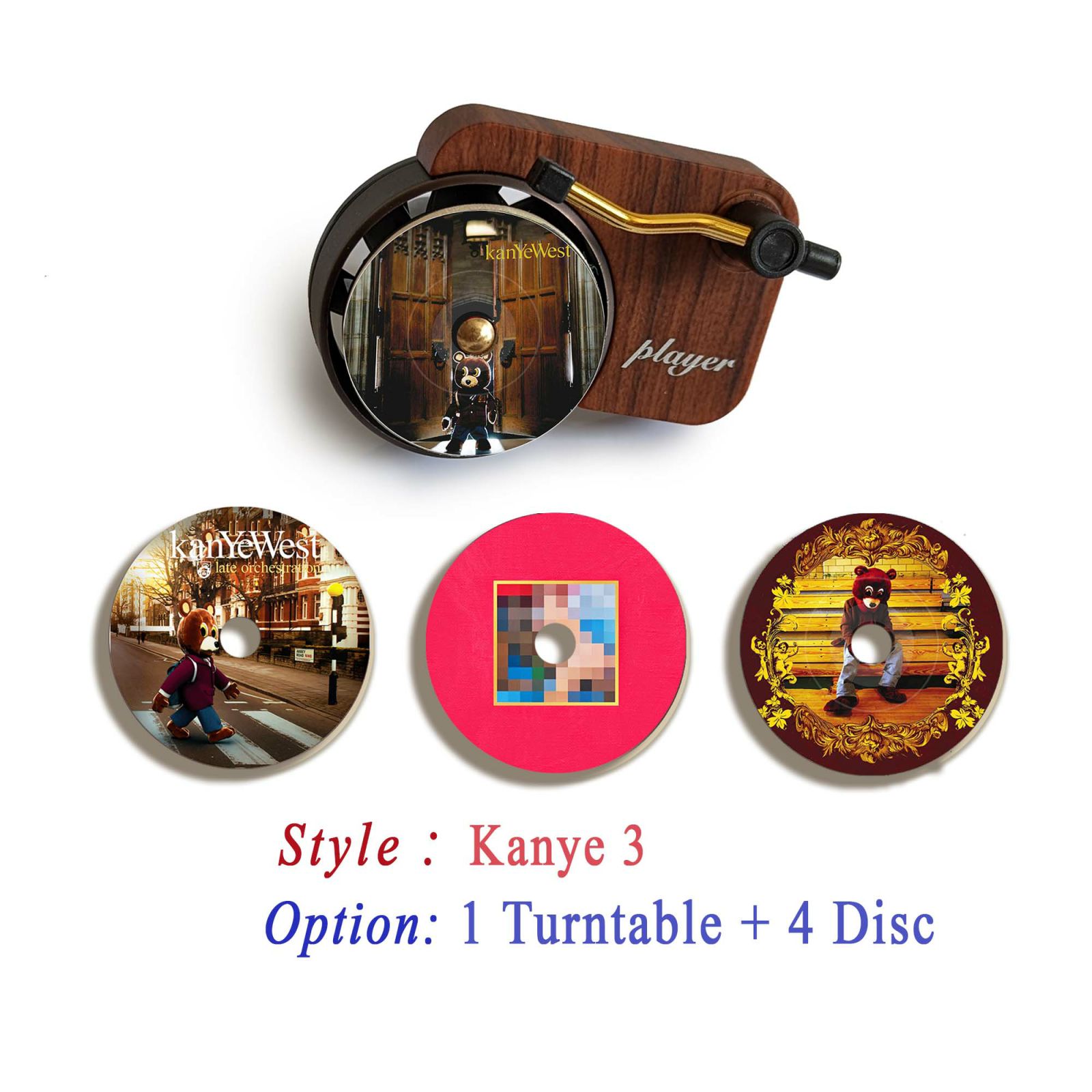 Air Freshener Kanye West Record Player - PDARTACE